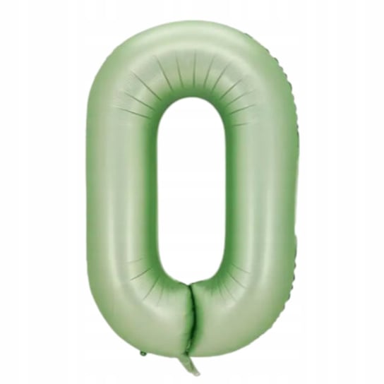BALON FOLIOWY DUŻA CYFRA 0 ZIELONA 100 CM URODZINY - Inna marka ...