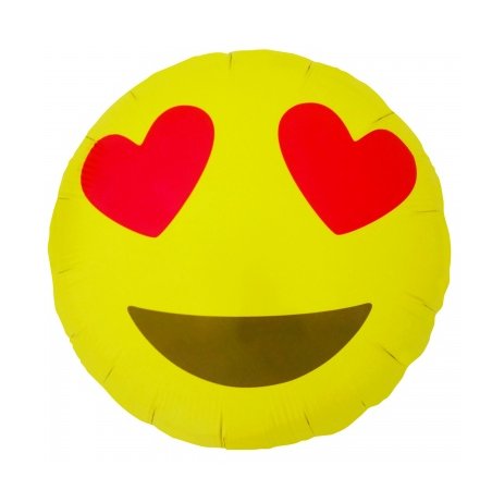 Balon foliowy emoji serca emotka żółty ozdobny hel - Qualatex ...