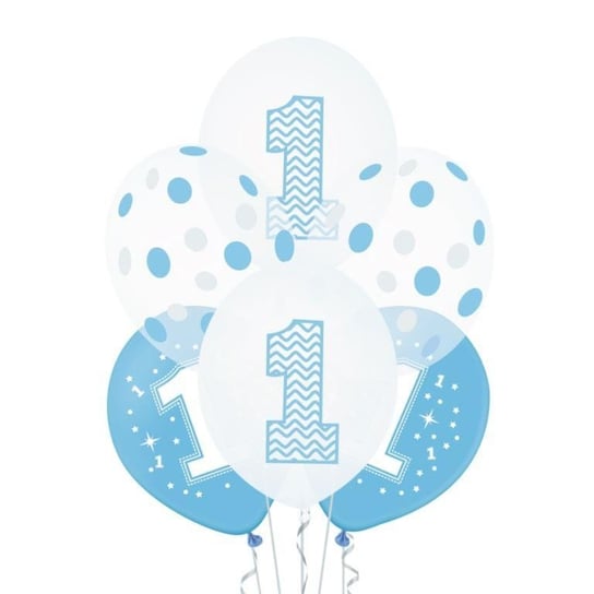 Balony - Roczek - niebieskie - 30 cm - 6 sztuk urodziny - PartyPal ...