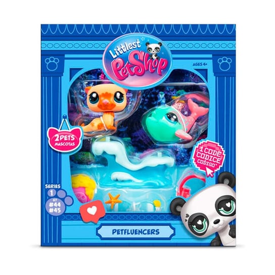 BANDAI Littlest Pet Shop Petfluencer Shell-Fie Fun Petfluencer zestaw ...
