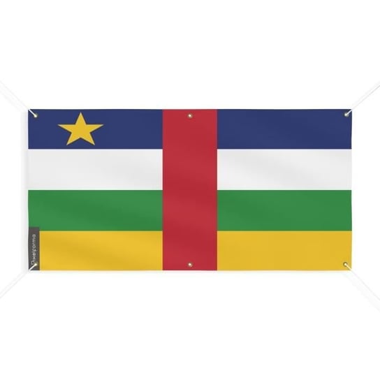 Baner Flaga Republiki Środkowoafrykańskiej 6 oczek 100x200cm z ...