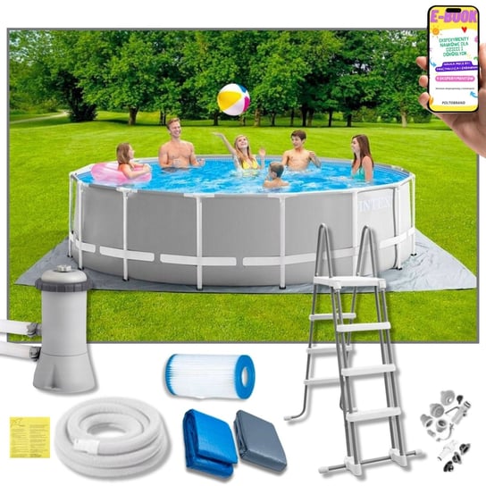 BASEN INTEX OGRODOWY STELAŻOWY BONUSY W ZESTAWIE457x122 cm + EBOOK ...