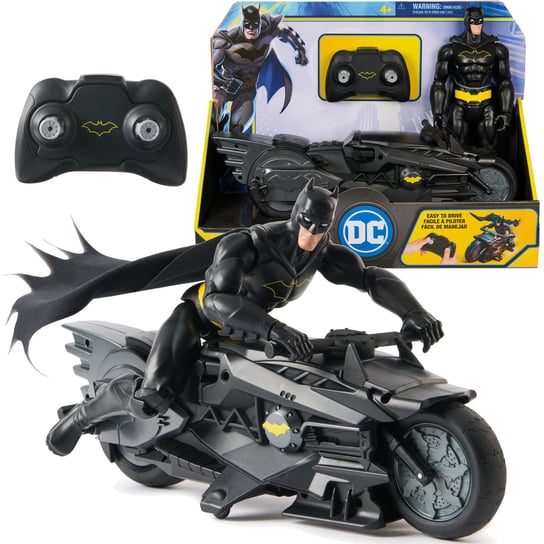 Batman figurka 30 cm i zdalnie sterowany pojazd Batcycle RC DC Studios ...