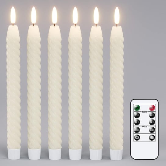 Battery Operated LED Taper Candles with Remote Control, Flickering ...