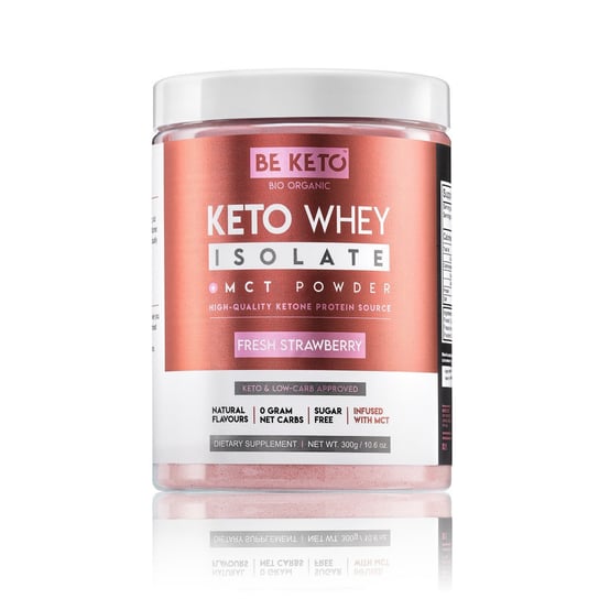 BeKeto Keto Izolat Białka z MCT, Świeża Truskawka - 300 g | Sklep EMPIK.COM