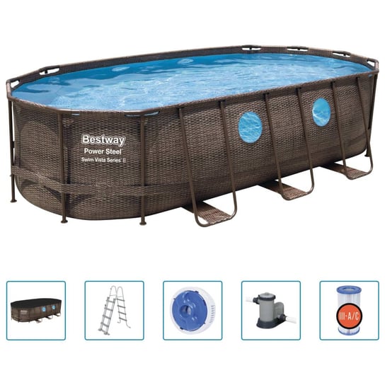 Bestway Basen Power Steel Swim Vista Series, 549x274x122 cm - VMP | Sklep EMPIK.COM