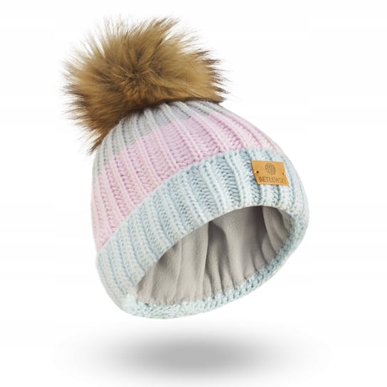 Betlewski Zimowa ciepła czapka dla dzieci markowa kolorowa z pomponem - Inna marka | Sklep EMPIK.COM