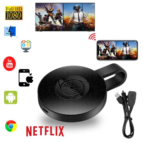 Bezprzewodowy adapter WI-FI HDMI TV Streaming Device Smart Netflix ...