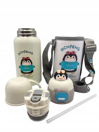 Bidon termiczny 2w1 dla dzieci ze słomka 500ml kubek termiczny dziecięcy - Inna marka | Sport ...