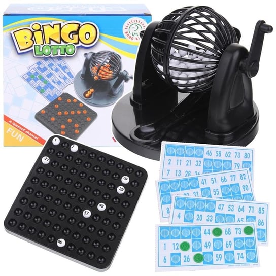 Bingo Gra Rodzinna Towarzyska Lotto Loteria Maszyna Losująca Liczby 90 ...