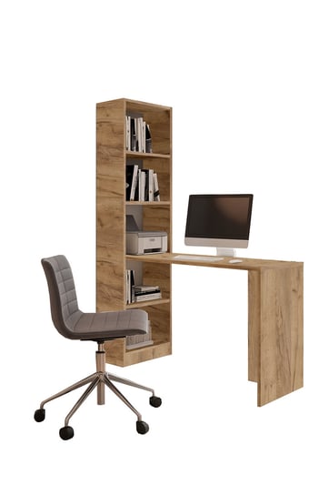 Biurko komputerowe szkolne biurko B-1 dąb craft złoty - Kier Furniture ...