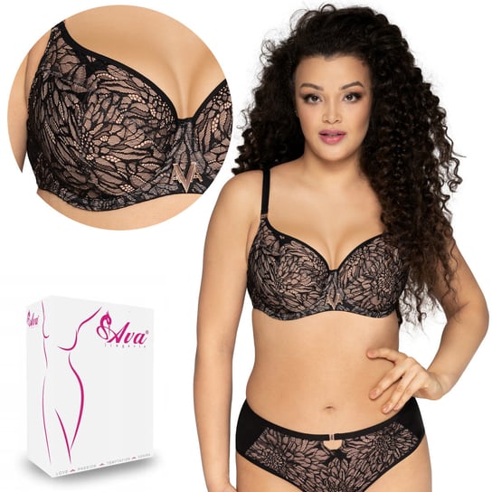 Biustonosz Full Cup AV 1956 usztywniany czarny 100F - AVA | Moda Sklep EMPIK.COM