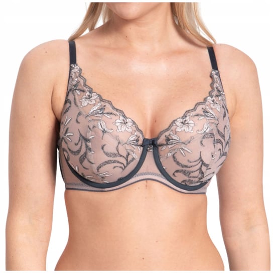 Biustonosz miękki soft stanik braletka haft grafit Samanta ELIZA A125 90D - Samanta | Moda Sklep ...