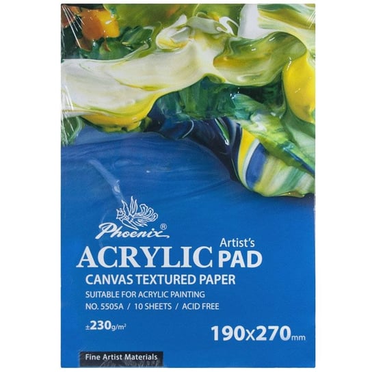 BLOK do farb akrylowych Acrylic Pad Phoenix 230g 19x27 cm, 10 arkuszy ...
