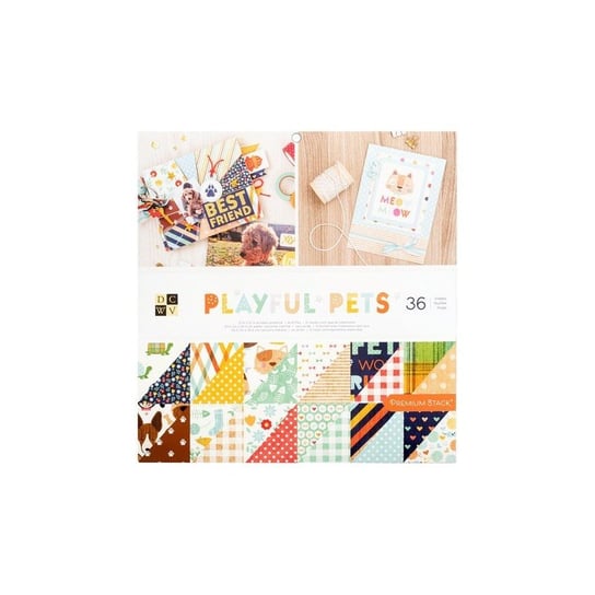 Blok papierów DCWV - PLAYFUL PETS 30x30 - DCWV | Sklep EMPIK.COM