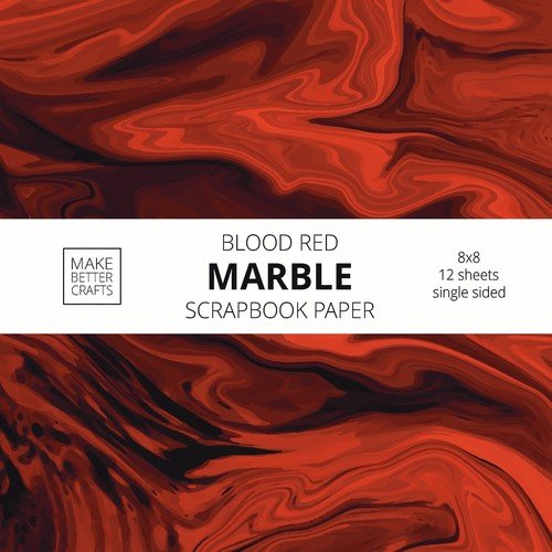 Blood Red Marble Scrapbook Paper - W opisie | Książka w Empik