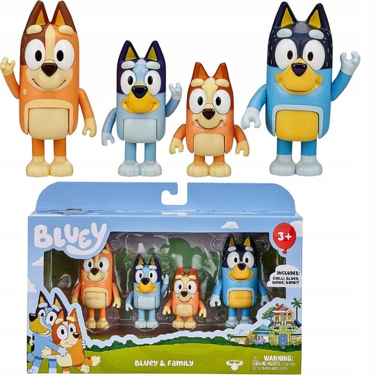 Bluey, Bluey & family zestaw 4 figurek bingo bandit - Moose | Sklep ...