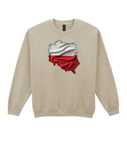 Bluza bez kaptura Patriotyczna Nasza Polska Beżowy M - TeeLove | Moda ...