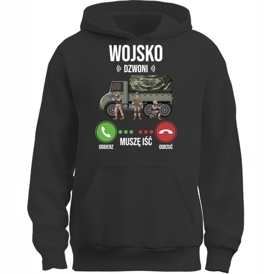 Bluza Z Kapturem Wojsko Dzwoni Muszę Iść Super Prezent ...