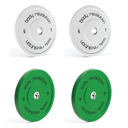 Body Revolution Olympic Bumper Plates Culoare 30kg SET 2x5kg 2x10kg ...