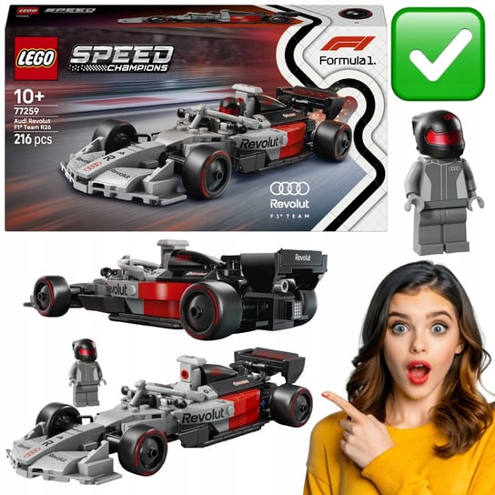 BOLID F1 AUDI REVOLUT TEAM R26 LEGO SPEED CHAMPIONS 77259 ZESTAW ...