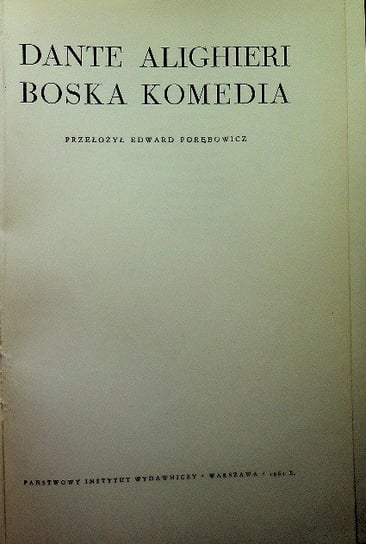 Boska komedia - W opisie | Książka w Empik