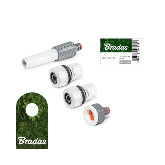 BRADAS WHITE LINE Zestaw 4-elementowy na wąż 3/4" WL-5500-34 - BRADAS | Sklep EMPIK.COM
