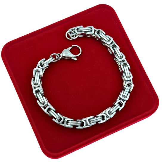 Bransoletka M ska Srebrna Splot Kr lewski Bizantyjski 25cm x 6mm - Stal ...