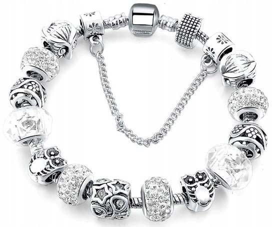 Bransoletka srebrna modułowa charmsy cyrkonie - Edibazzar | Moda Sklep ...