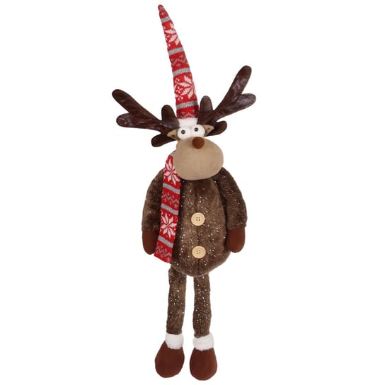 Brązowy Renifer bożonarodzeniowy stojący, ozdoba świąteczna 75cm ...