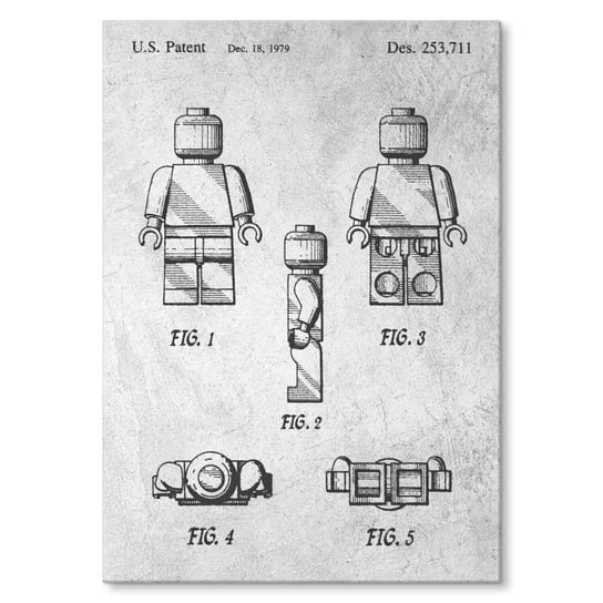 Bricks Lego Man Stone Metalowy Plakat Blacha dekoracyjna Tabliczka ...