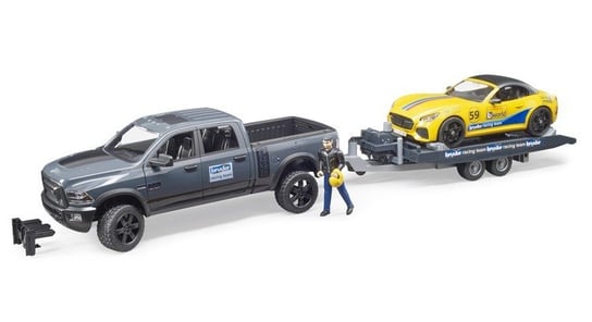 Bruder, Auto Dodge RAM 2500 Power Wagon z lawetą i autem Roadster ...