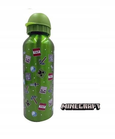 Butelka aluminiowa / bidon / korek niekapek / Minecraft / TNT / zielona ...