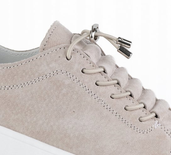 Sneakersy damskie sport GOODIN GD-XW-1069 skóra zamsz lekkie beż krem ...