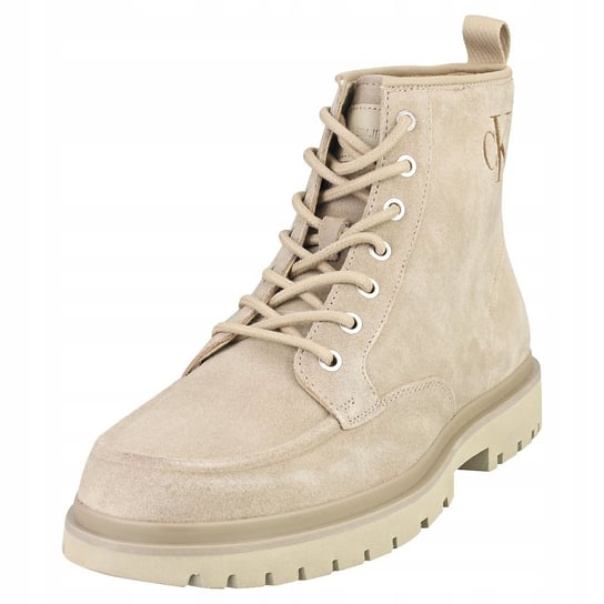 Calvin Klein Jeans Trzewiki Męskie Skórzane Beżowe 41 3P9 - Inna marka ...