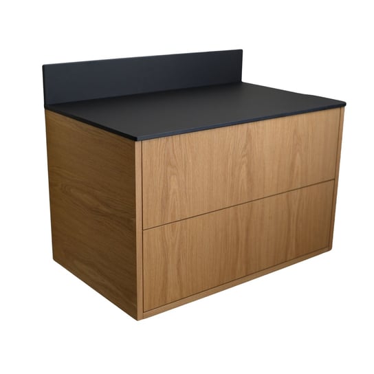 KOLM Blat łazienkowy HPL do szafki 60 cm 62×49 cm Black Mat (0190AF) z ...