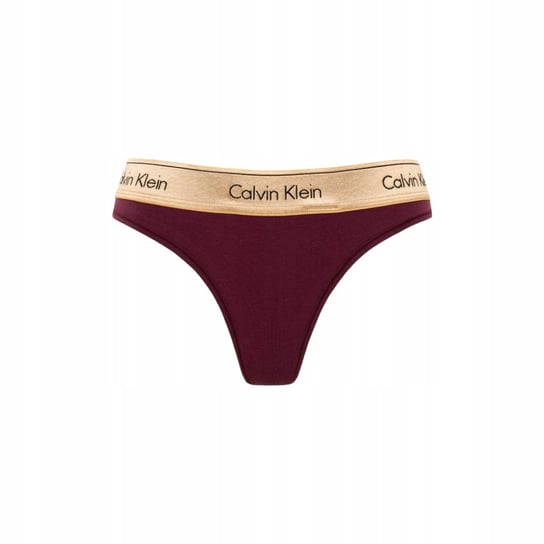 CALVIN KLEIN STRINGI DAMSKIE MAJTKI THONG 1P BORDOWE r.XS - Calvin ...