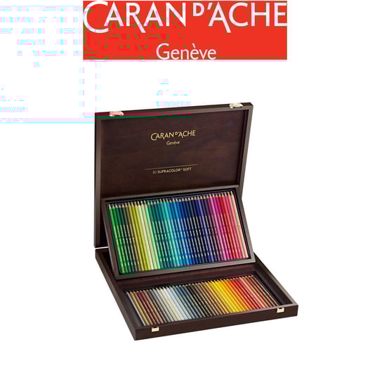 Caran D'ache, Ssupercolor Soft, Kredki W Drewnianej Kasetce, 80 Kolorów ...