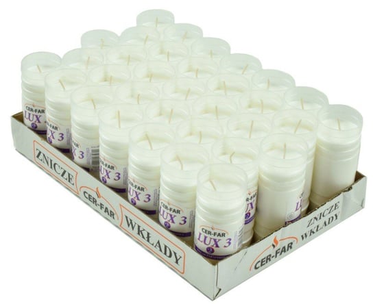 Cer-Far Lux 3 Wkład Parafinowy Do Zniczy 3D 33 Sztuki - CER FAR | Sklep EMPIK.COM
