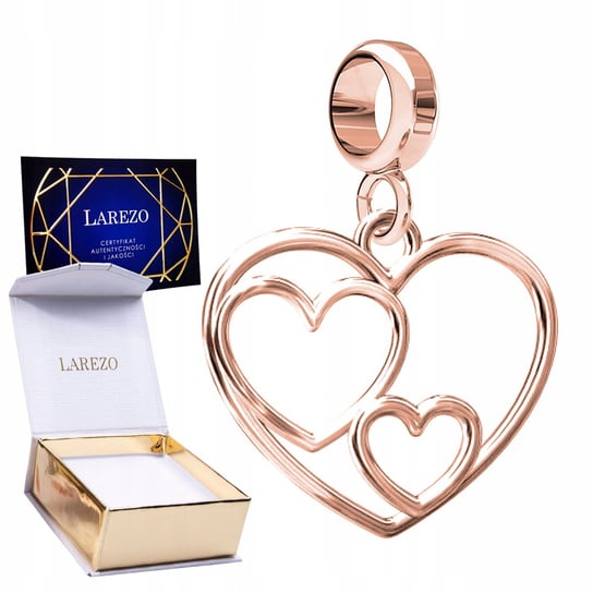Charms różowy wiszący Serce srebro 925 - LAREZO | Moda Sklep EMPIK.COM Charms różowy wiszący Serce srebro 925 - LAREZO | Moda Sklep EMPIK.COM