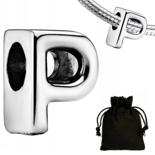 Charms Zawieszka Litera P Literka + Woreczek - Charms | Moda Sklep EMPIK.COM