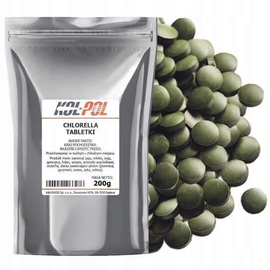 CHLORELLA TABLETKI 200g / 800 tabletek Algi morskie wysoka jakość Kol ...