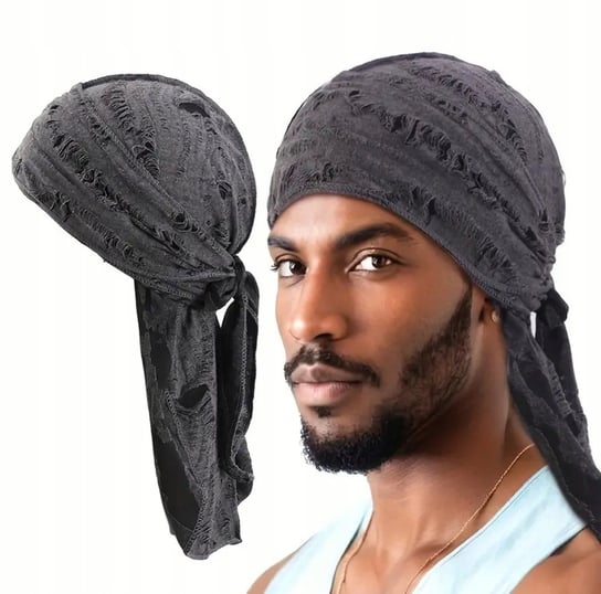 Chusta na głowę Durag Turban Szary Yeat streetwear Y2K - Inna marka ...
