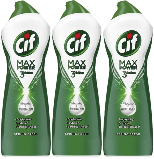 Cif Max Power Spring Fresh : Mleczko Czyszczące z Wybielaczem 3 sztuki - Unilever | Sklep EMPIK.COM