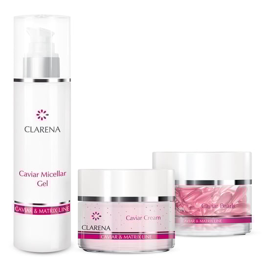 Clarena, Zestaw Kawiorowy Kosmetyków Do Pielęgnacji Twarzy, 3 Szt ...