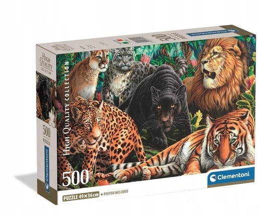 Clementoni 500 El. Wild Cats [Puzzle] - Clementoni | Sklep EMPIK.COM