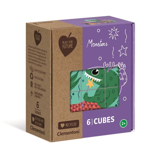 Clementoni, puzzle, układanka klockowa Monsters, 6 el. - Clementoni ...