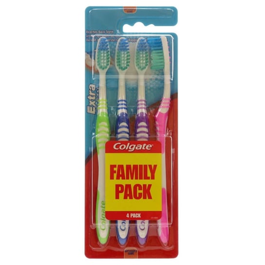 Colgate, Extra Clean Family Pack, Szczoteczka do zębów, 4 szt. | Sklep ...