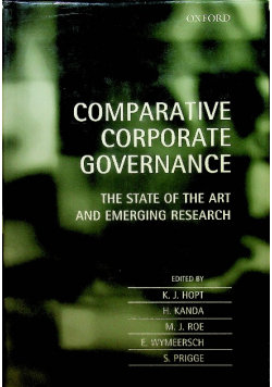 Comparative Corporate Governance The State of the Art and Emerging Research - Opracowanie ...