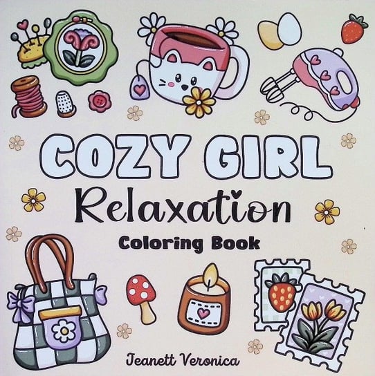 Cozy Girl Relaxation: Bold and Easy Coloring Book for Adults & Teens ...
